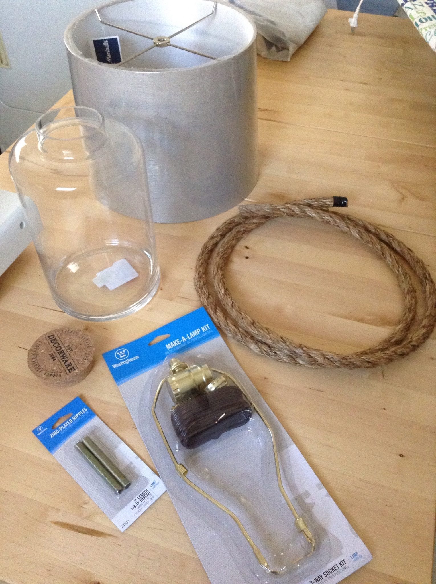 DIY Glass Filler Lamp - Modern Day Moms