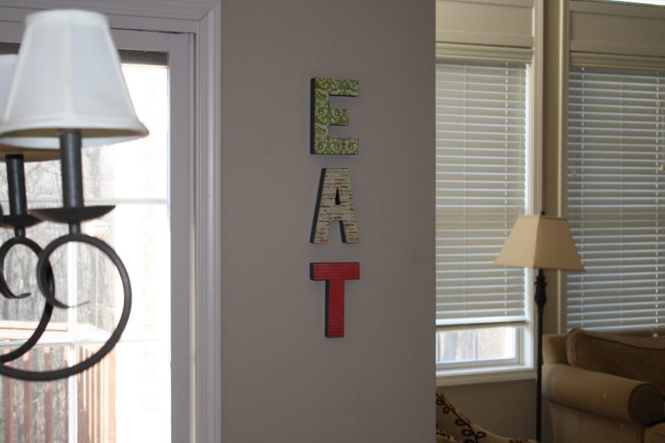 DIY EAT Sign for Kitchen - Modern Day Moms