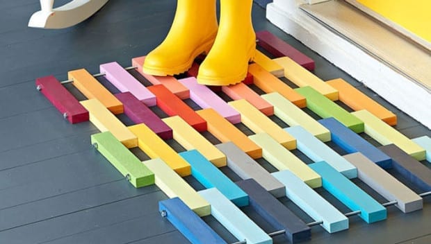 DIY Wooden Floor Mat - Modern Day Moms