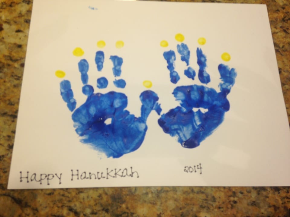 DIY Handprint Menorah for Hanukkah - Modern Day Moms