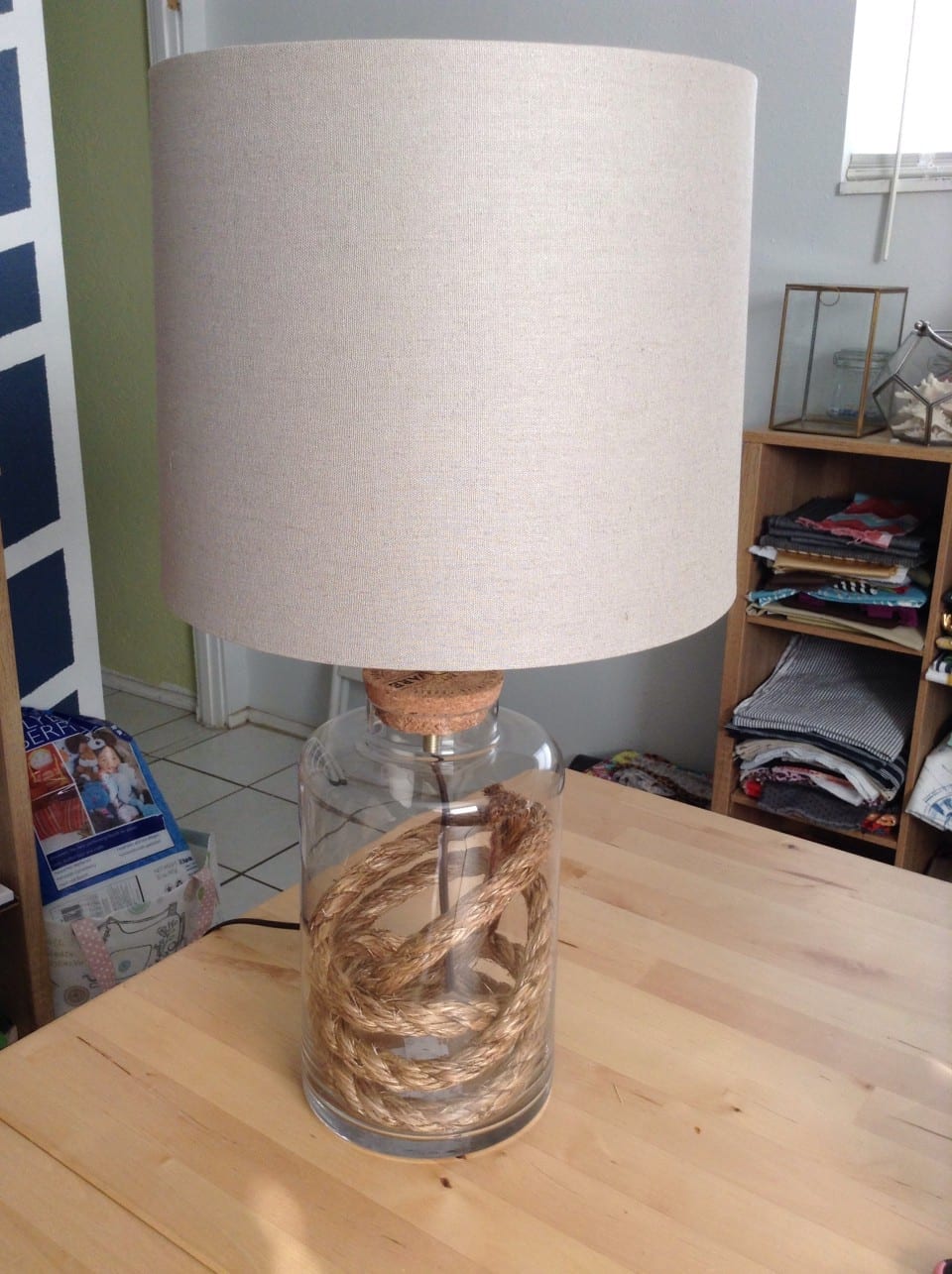 DIY Glass Filler Lamp - Modern Day Moms