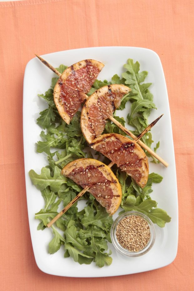 Ginger Grilled Grapefruit on a Skewer - Modern Day Moms