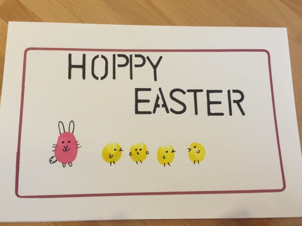 Handmade Easter Fingerprint Cards - Modern Day Moms